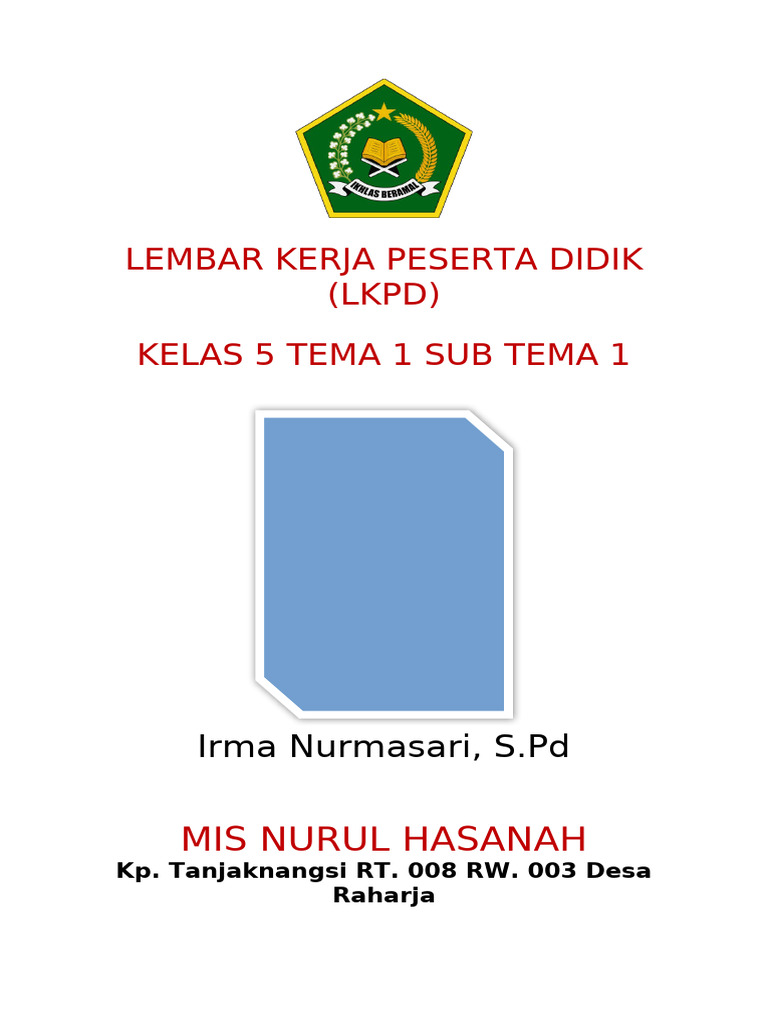 LKPD Kelas 5 Tema 1 Subtema 1 | PDF