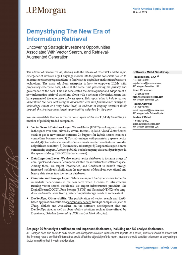 Vector Search- GenAI+Search | PDF | Databases | No Sql