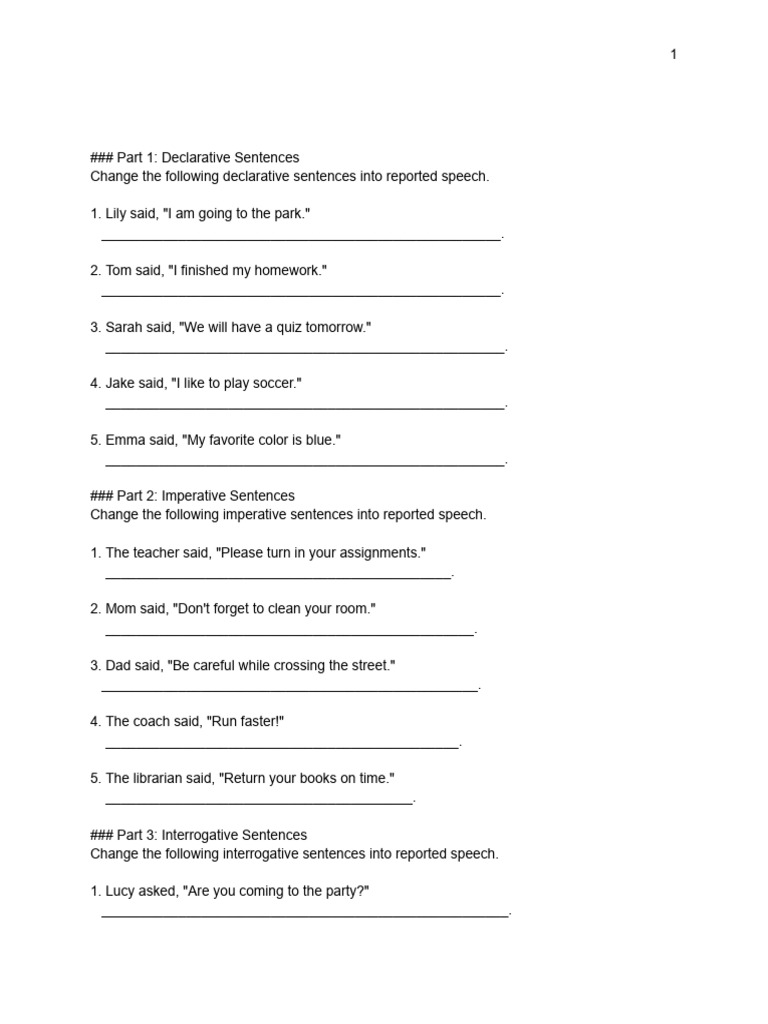 Reported Speech and Poster Comprehension | PDF