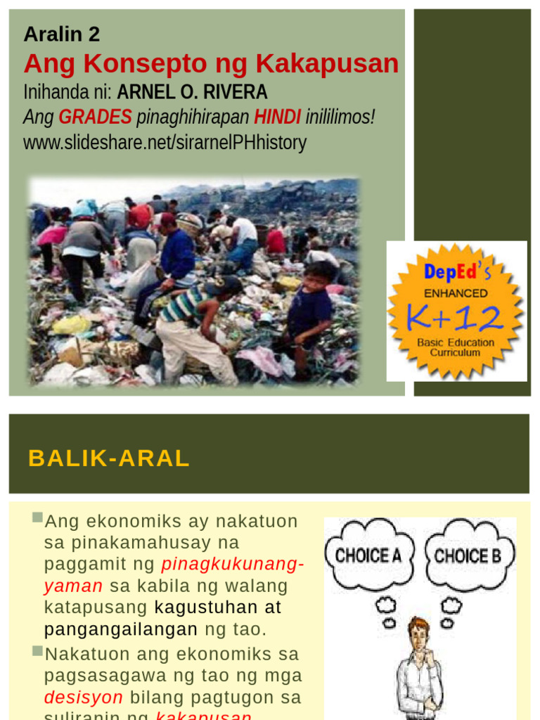 Aralin2 Angkonseptongkakapusan 170424024137 | PDF