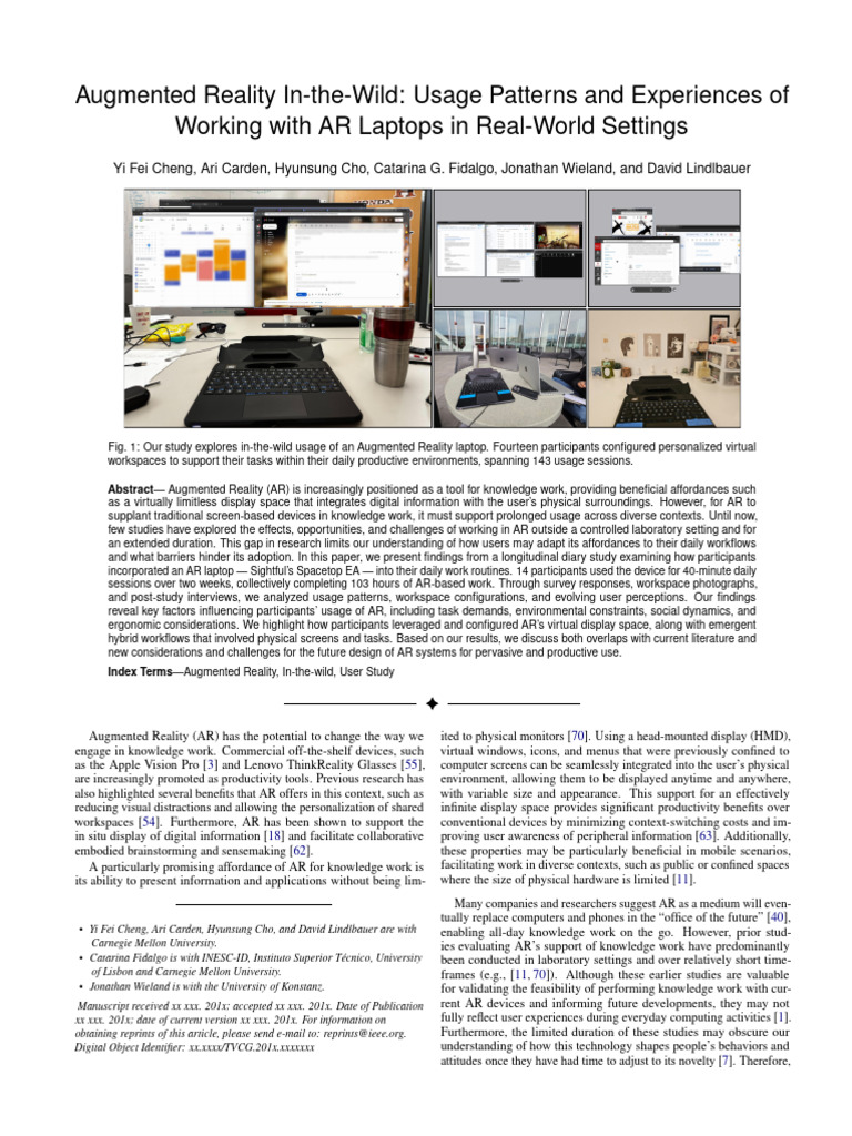 Augmented Reality In-the-Wild: Usage Patterns and Experiences of ...