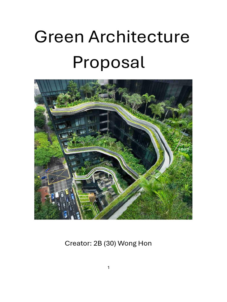 Green Architecture Proposal for Sustainability | PDF | Sustainable ...