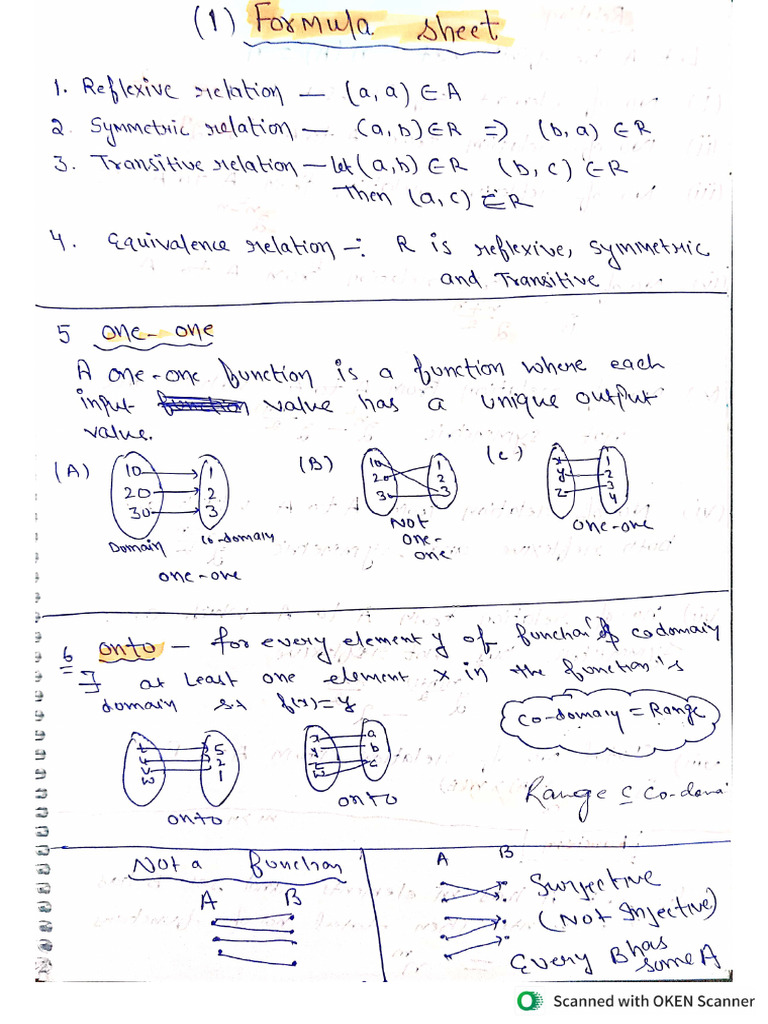 Formula Sheet | PDF