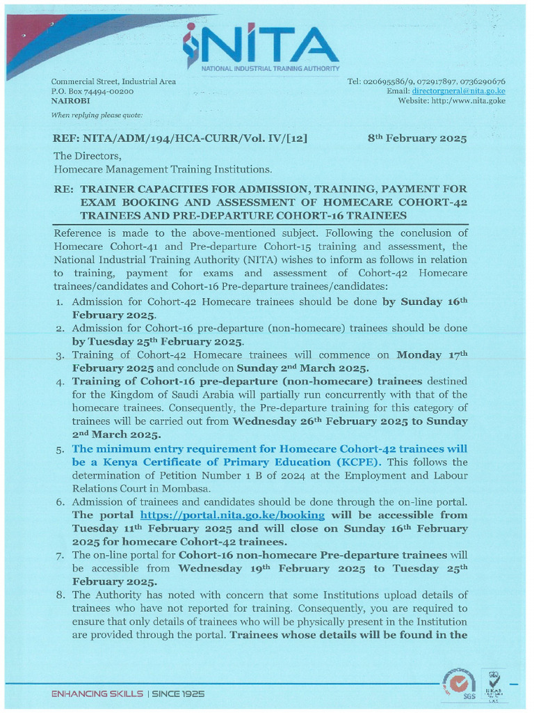 HCM Training & Assessment Circular C-42 | PDF