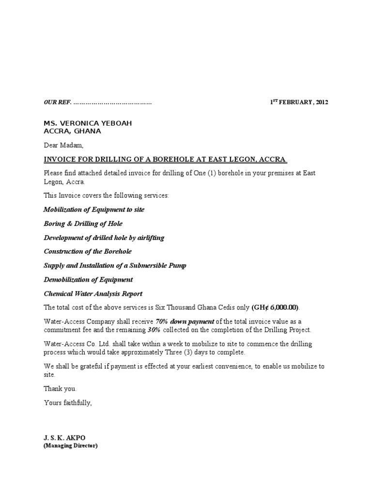 Invoice Cover Letter - Helen Diji