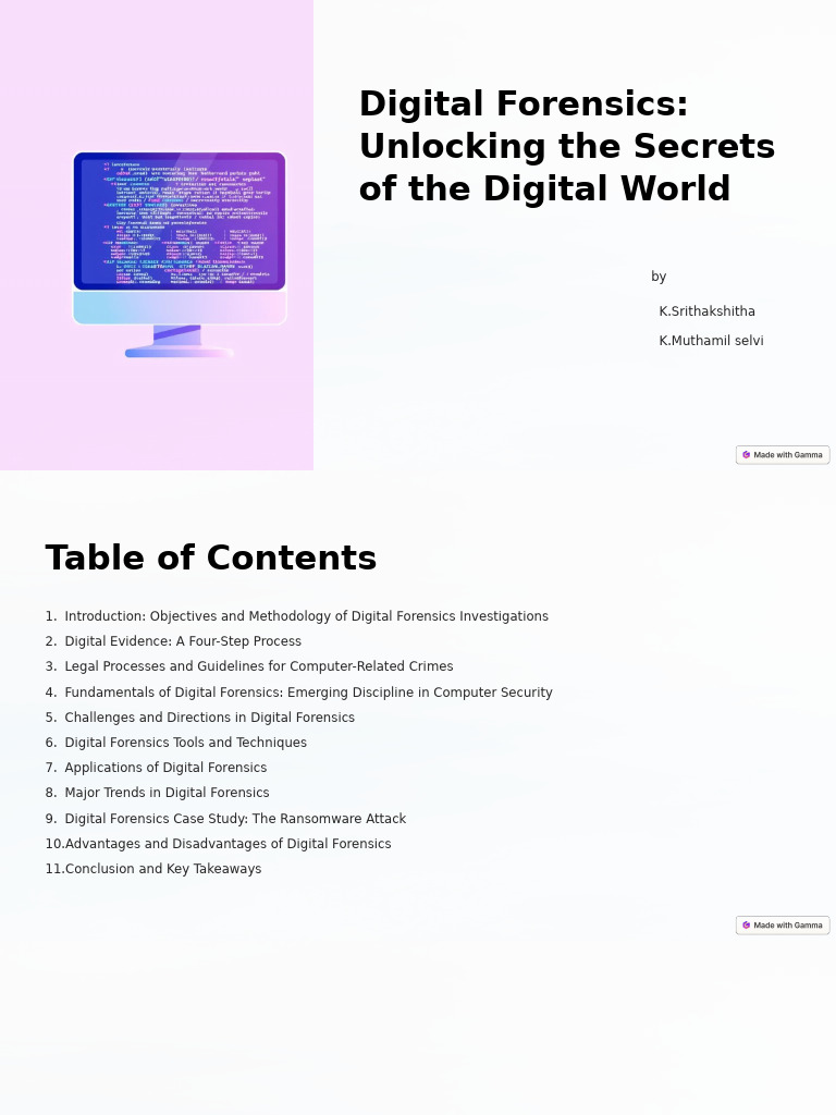 Final Digital Forensics Unlocking The Secrets of The Digital World | PDF | Digital Forensics ...