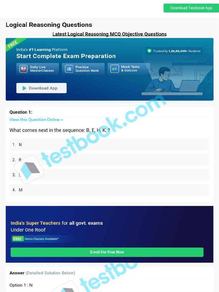 mcq-on-logical-reasoning--5eea6a0e39140f30f369e41d | PDF