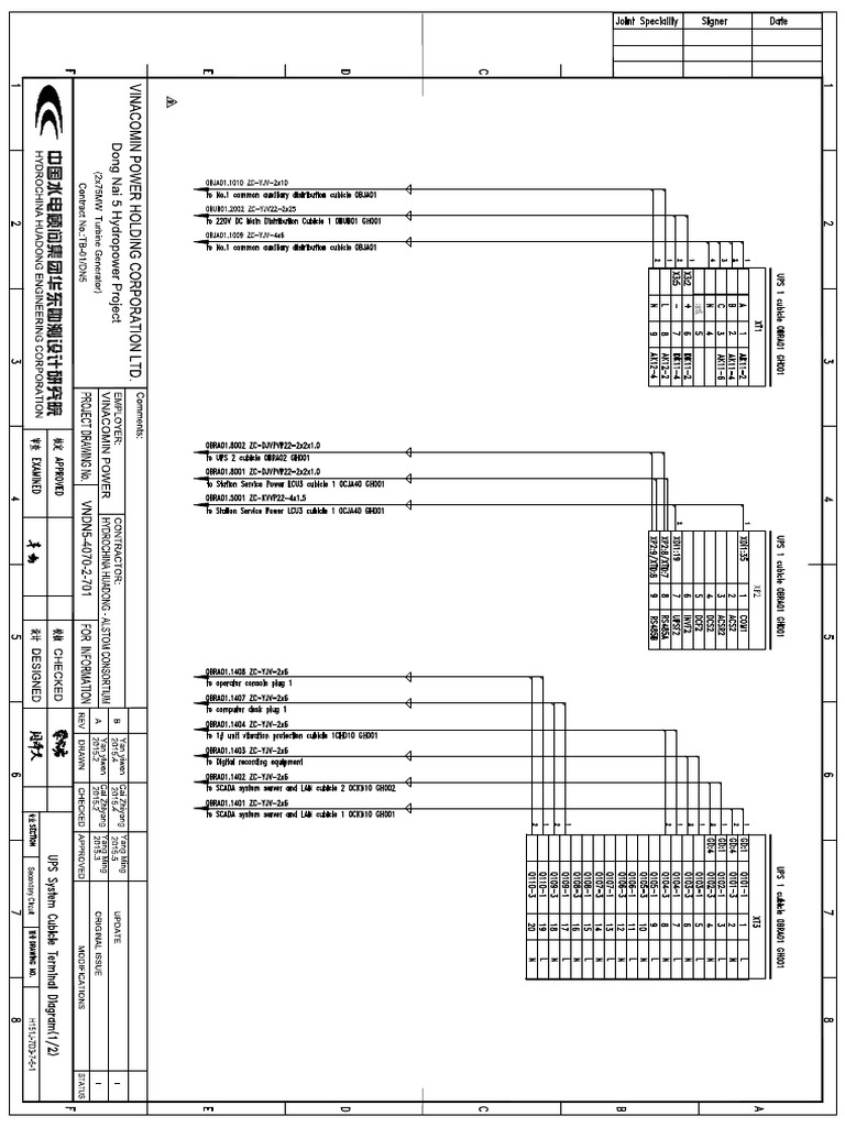VNDN5-4070!2!701 Rev.B UPS System Cubicle Terminal Diagram | PDF