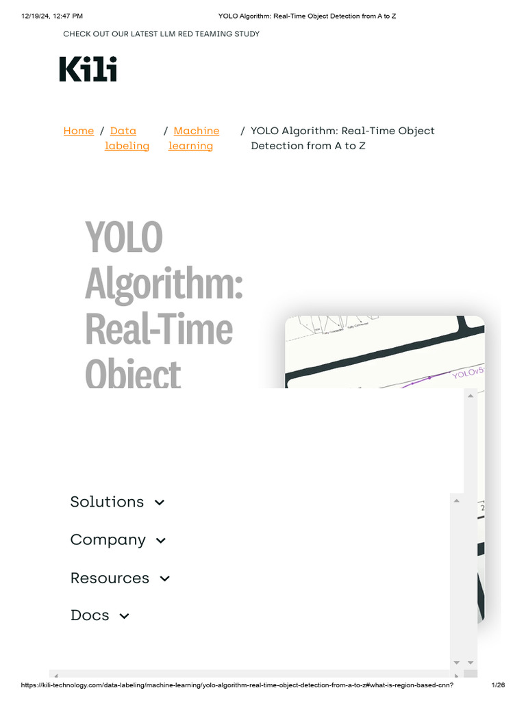 YOLO Algorithm - Real-Time Object Detection From A To Z | PDF | Applied Mathematics | Artificial ...