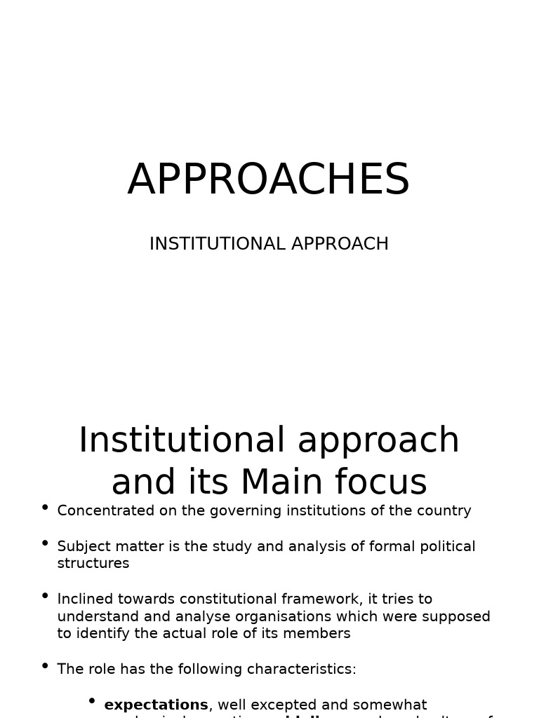 Institutional Approach (1) - 125025 | PDF | Science | Liberal Arts Education