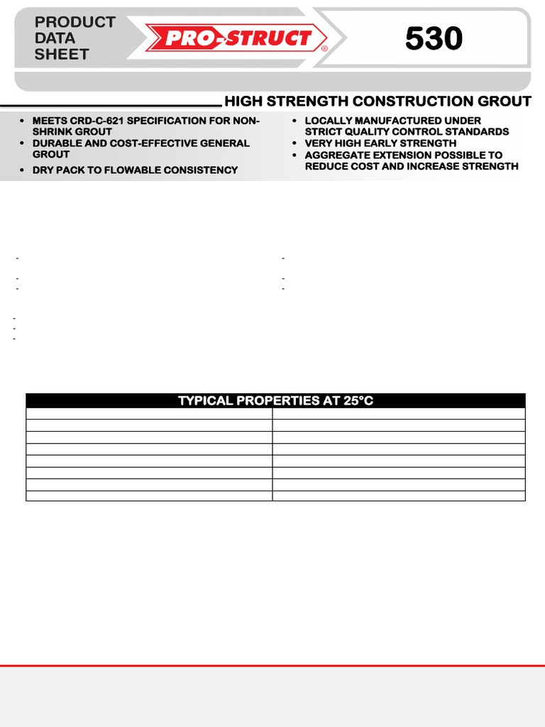 PDS - Pro-Struct 530 (November 2016 Replaces July 2016) | PDF ...