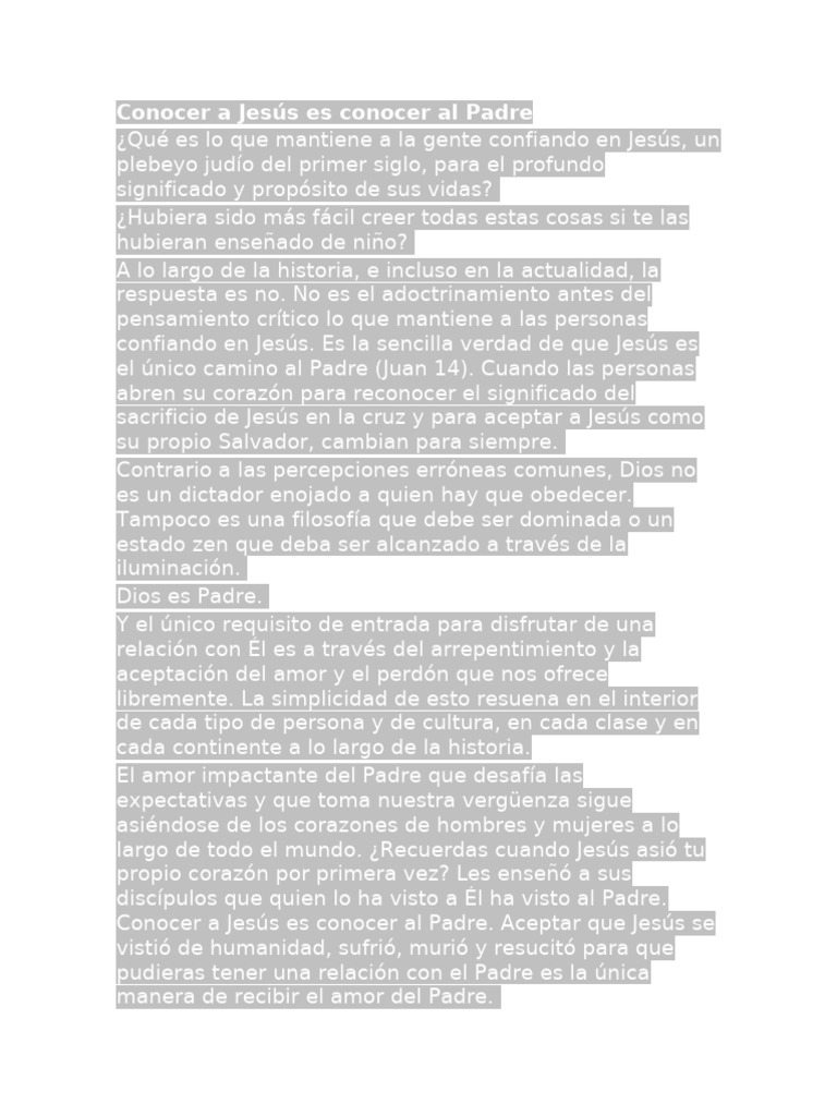 Devocional 7 | PDF | Amor | Jesús