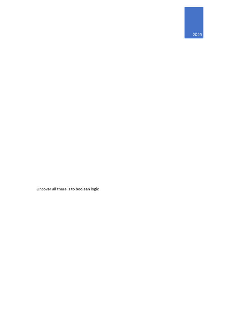 Boolean Logic Explained | PDF | Boolean Algebra | Teaching Mathematics Boolean Logic Explained | PDF | Boolean Algebra | Teaching Mathematics