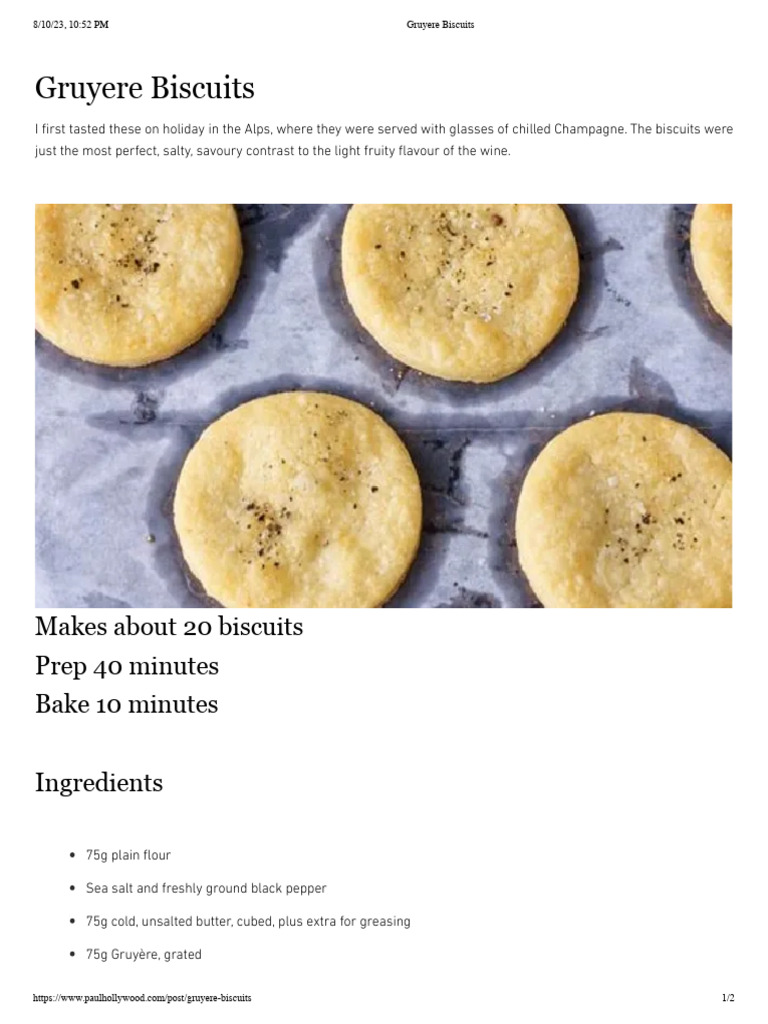 PH Gruyere Biscuits | PDF