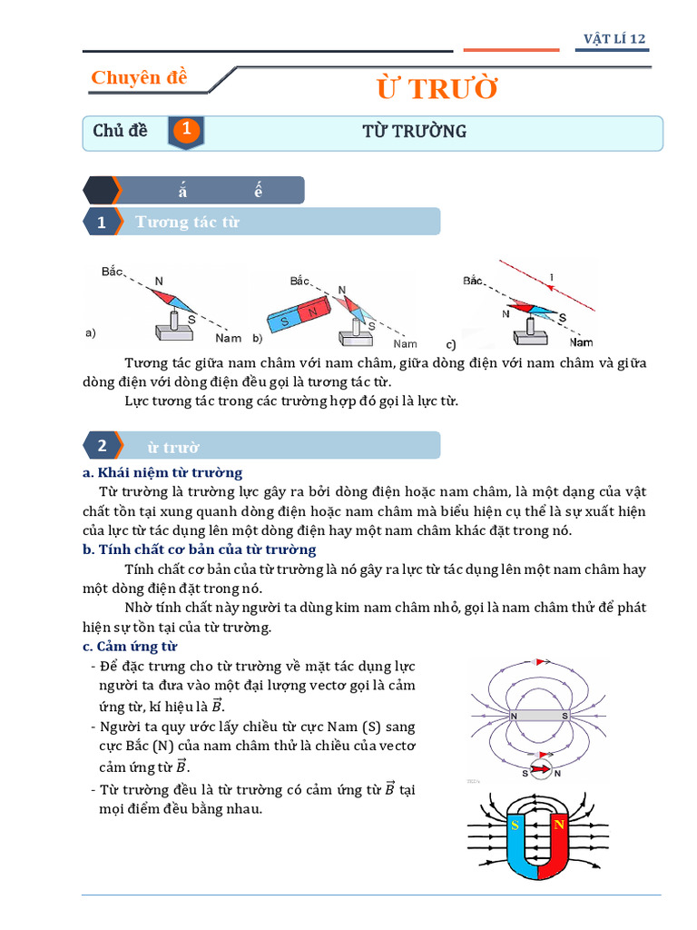 Bt12 Chuyên Đề 3 - Từ Trường | PDF