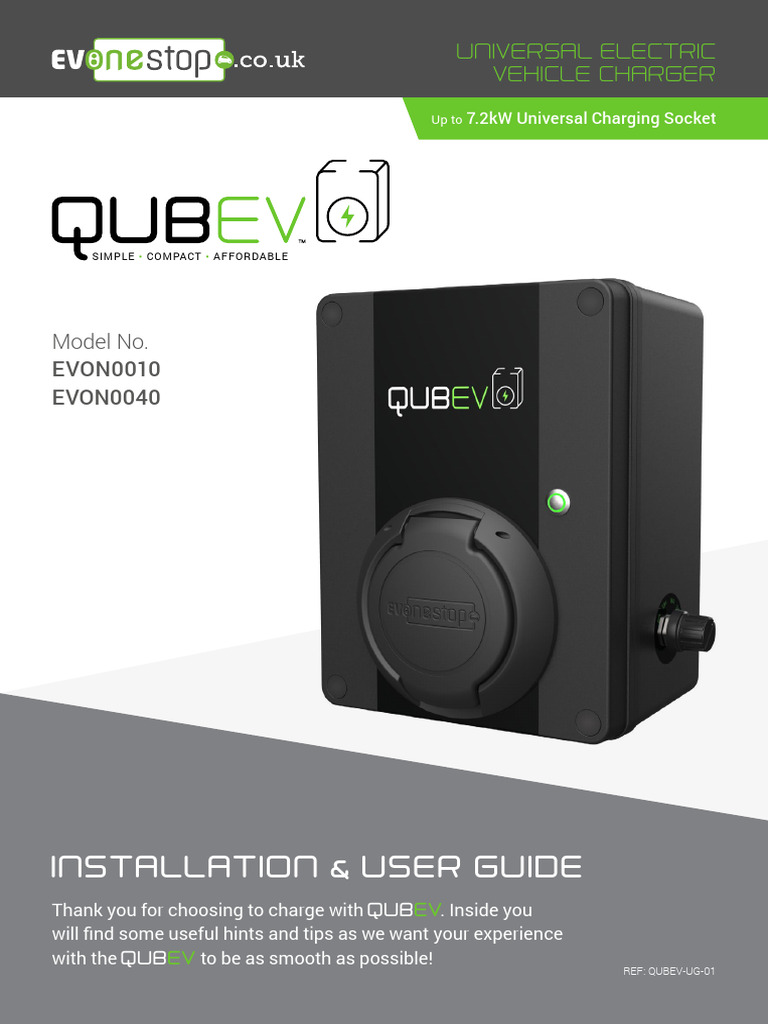 QubeEV Installation User Guide Booklet | PDF | Ac Power Plugs And ...