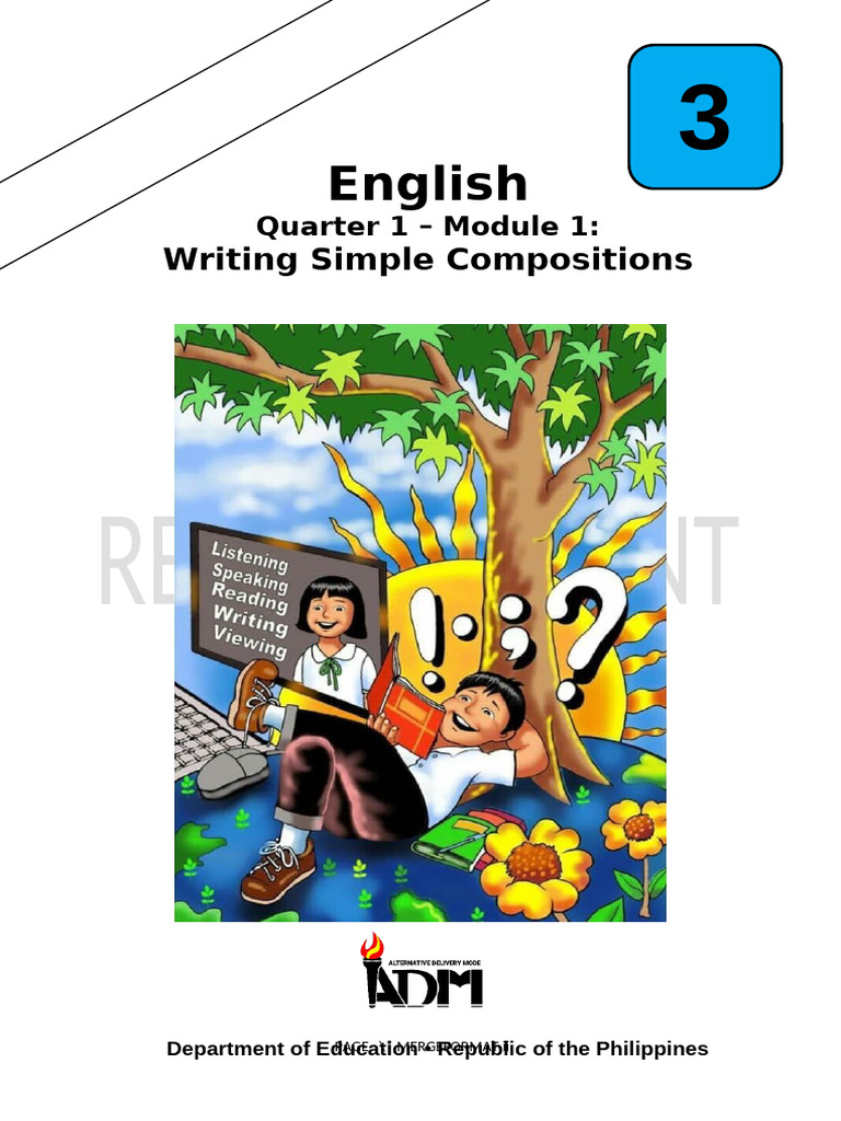 SLM - English3 - Q1 - Module 1 - Writing Simple Compositions - V5 | PDF