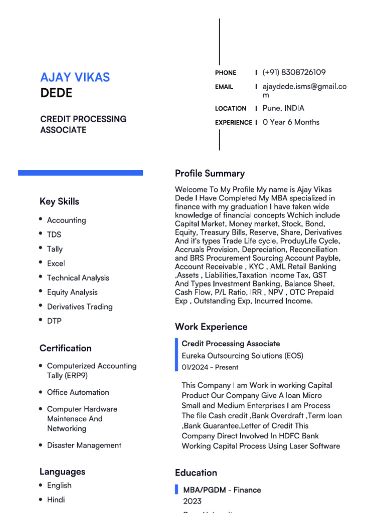 Ajay Dede Updated Resume | PDF