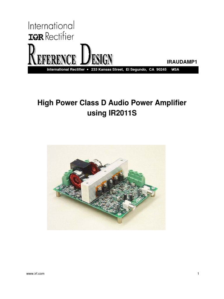 High Power Class D Amplifier Design | PDF | Amplifier | Power Supply