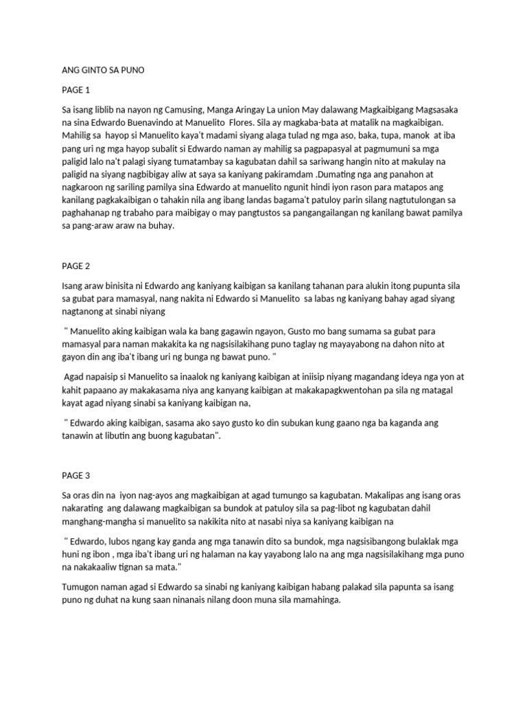 Ang Ginto Sa Puno | PDF