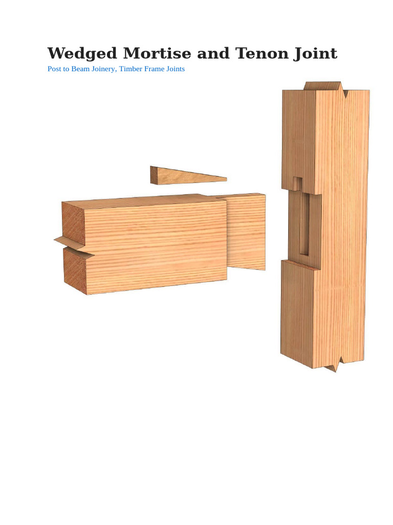Timber Framing: Mortise & Tenon Guide | PDF