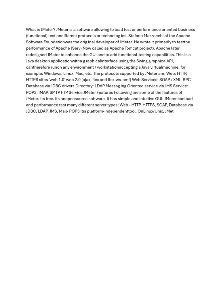 What Is JMeter | PDF