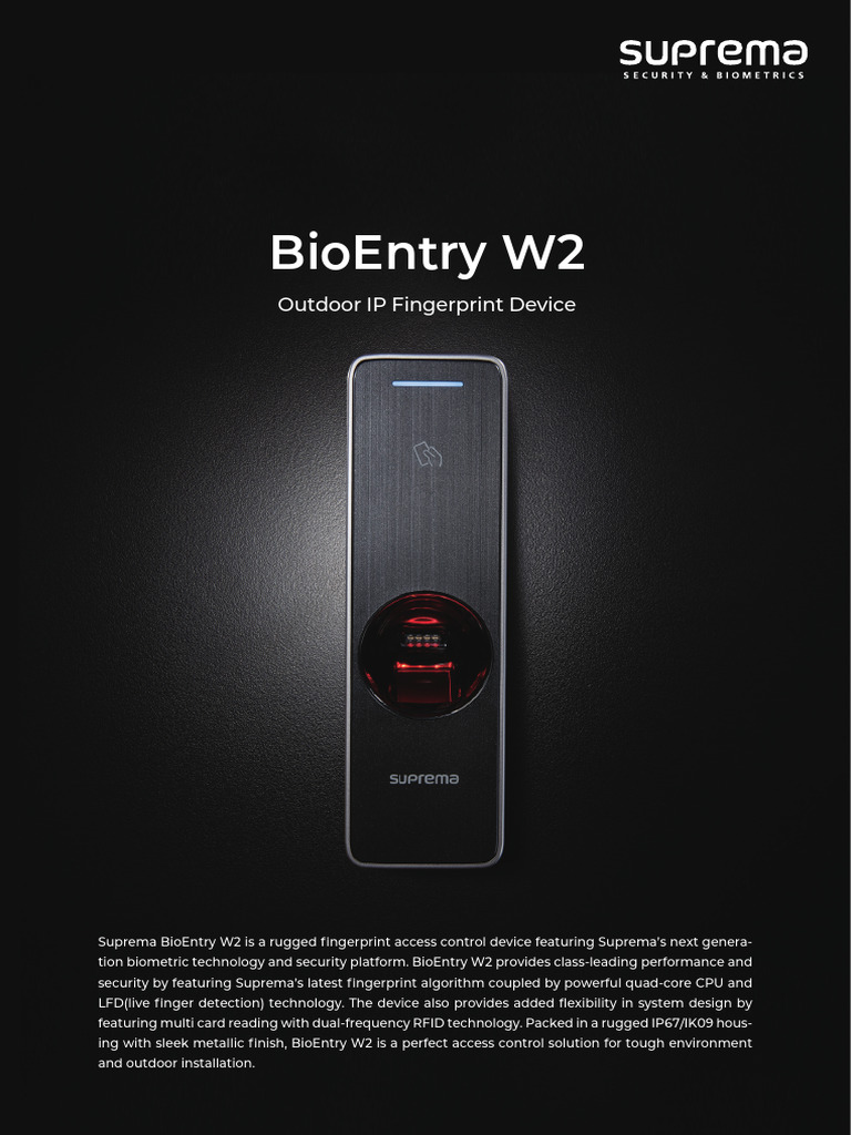 datasheet_bioentry-w2 | PDF | Fingerprint | Computing