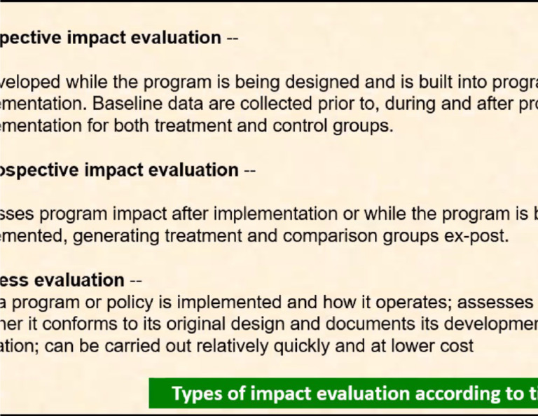 Types of Impact Evaluation | PDF