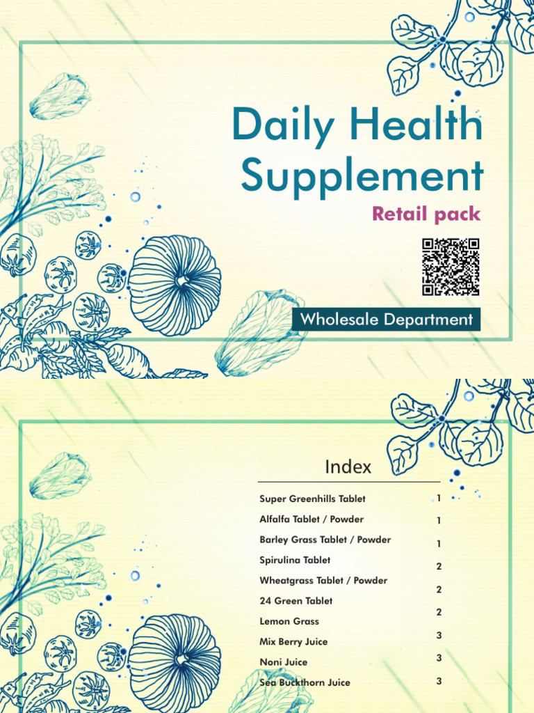 Daily Health Supplements - Product Catalogue | PDF | Tablet (Pharmacy ...