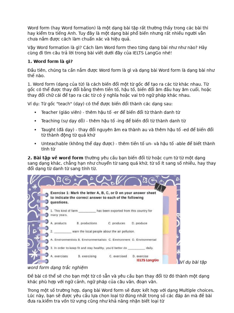 Word Form | PDF