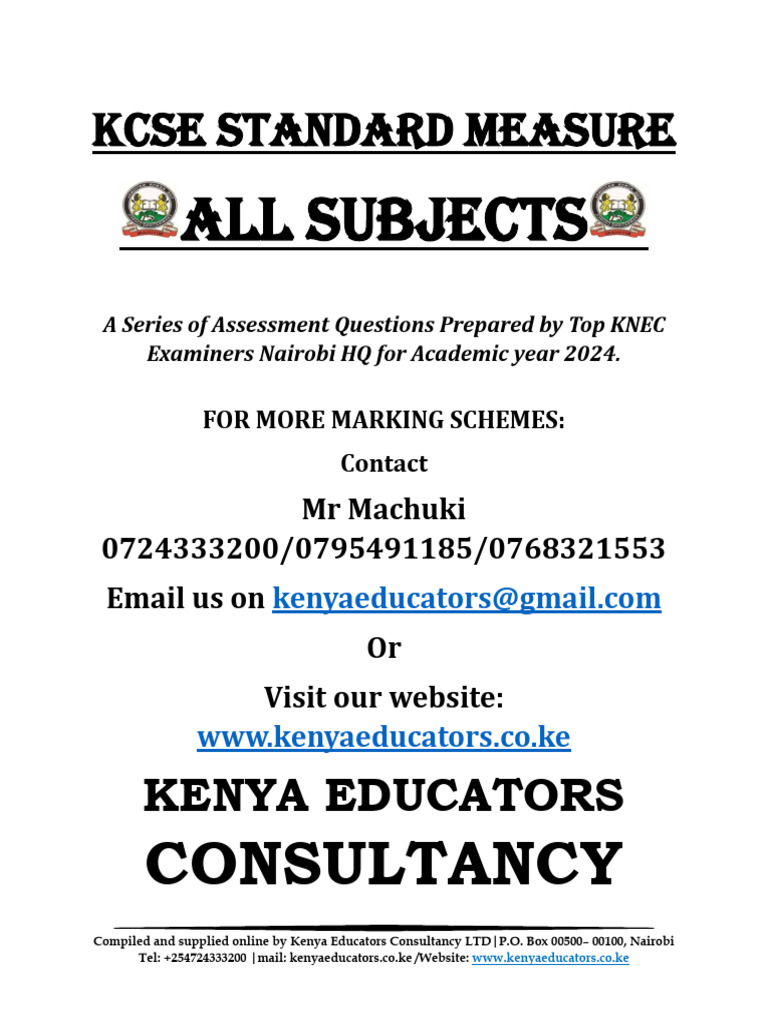 KCSE 2024 Agriculture Assessment Questions | PDF | Biology