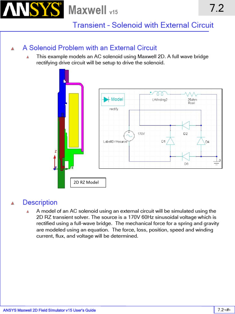 Solenoid Simulation in Maxwell 2D | PDF | Inductor | Electrical Network
