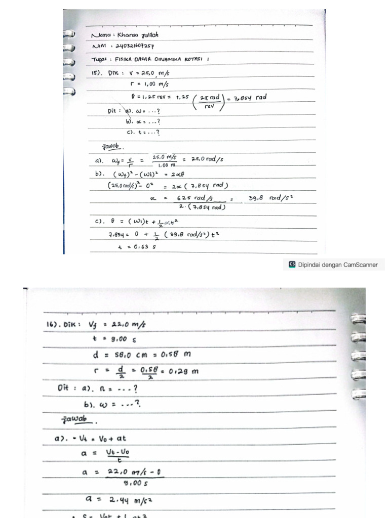 Dinamika Rotasi - Khansa Jalilah | PDF