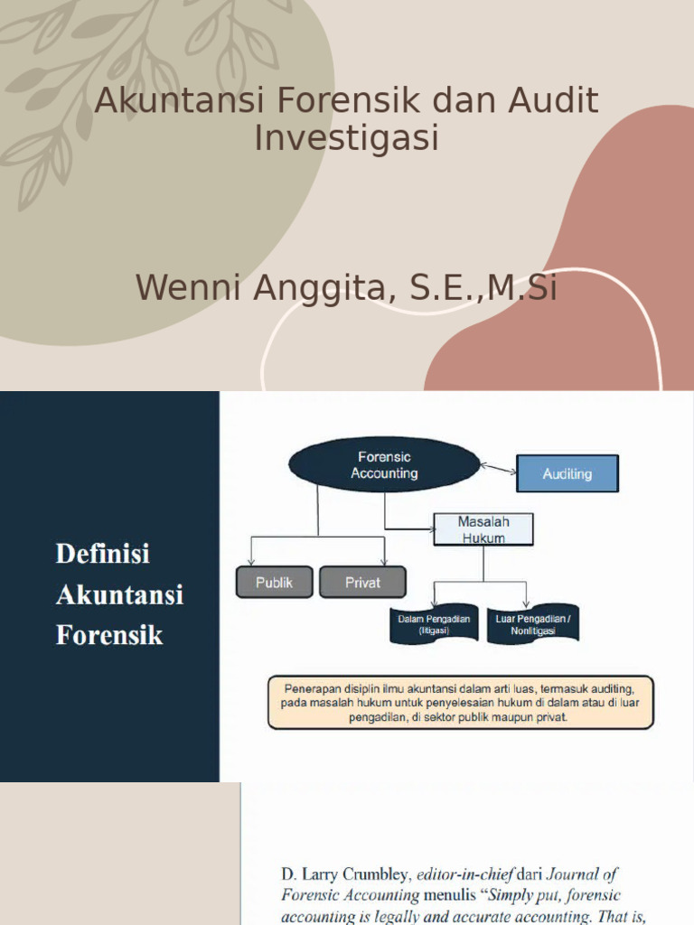 Akuntansi Forensik Dan Audit Investigasi | PDF