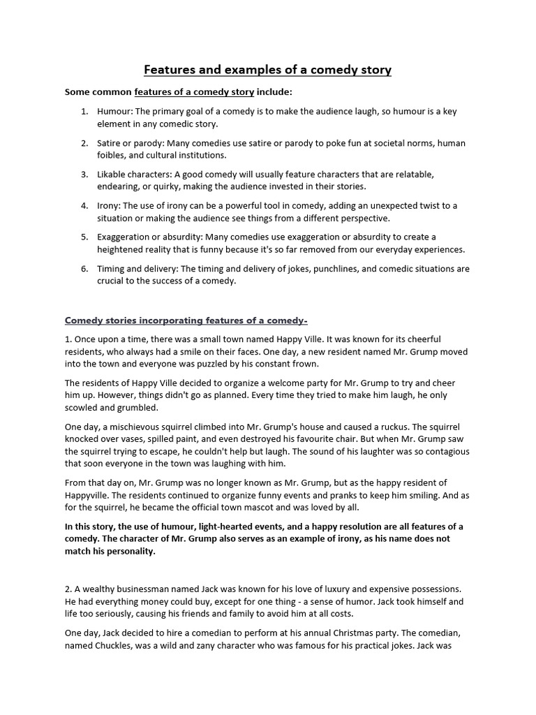 COmedy writing teachers notes | PDF | Comedy | Laughter