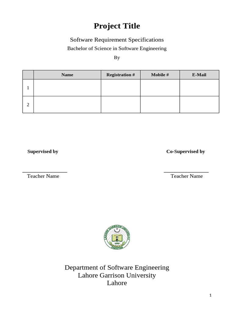 SRS Template | PDF | Software | Interface (Computing)