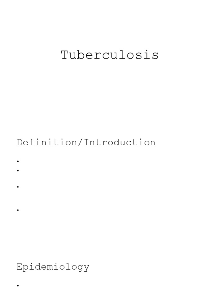 Lecture 8 Tuberculosis | PDF | Tuberculosis | Medical Specialties