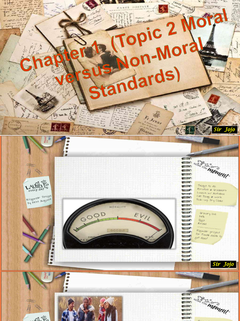 GEC 7 Chapter 1 Topic 2 Moral Versus Non Moral Standards | PDF