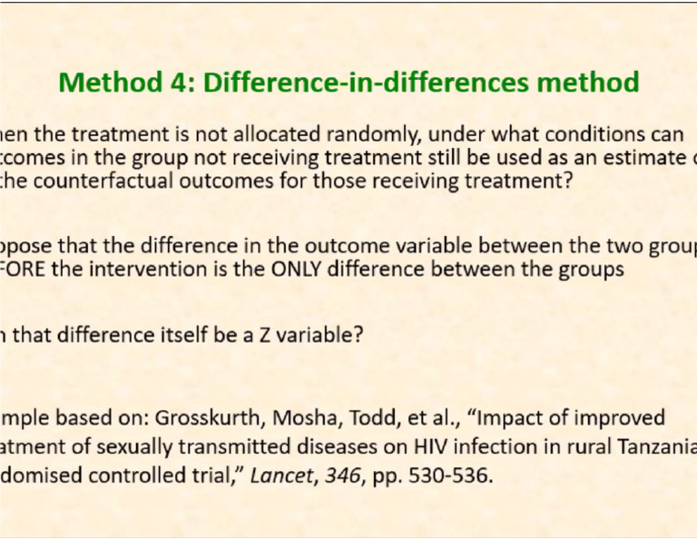 Difference in Difference Method | PDF
