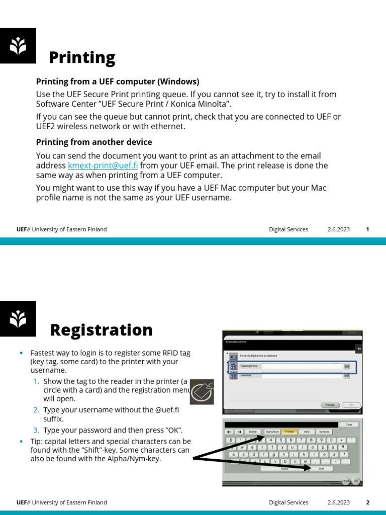 Printing_instructions | PDF | Printer (Computing) | Login