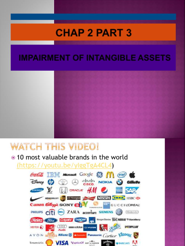 Topic 2 Part 2 IMPAIRMENT OF INTANGIBLE ASSETS | PDF | Intangible Asset ...