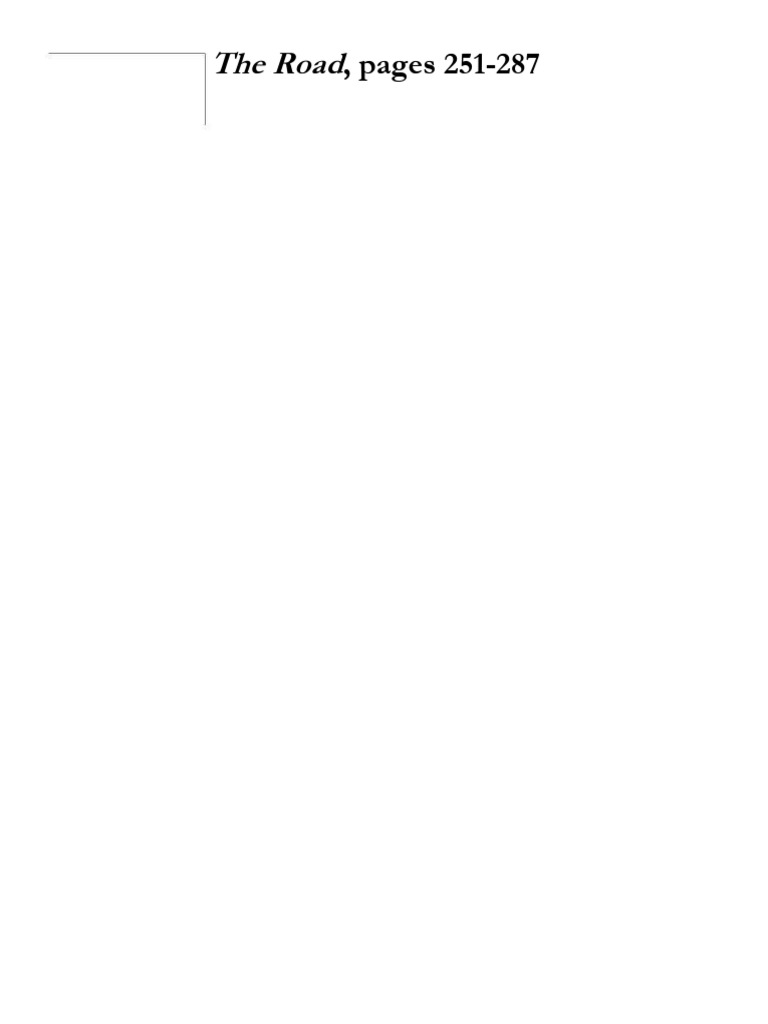 The Road Tasks PP 251-287 | PDF