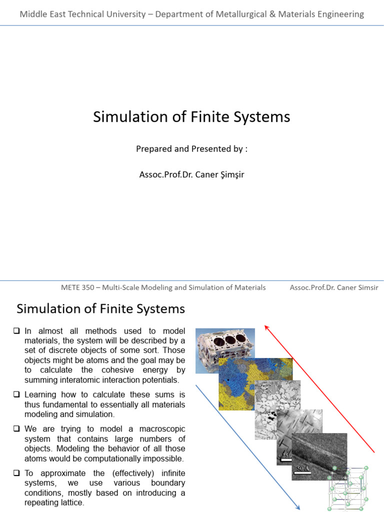 Simulation of Finite Systems | PDF | Physics | Physical Sciences