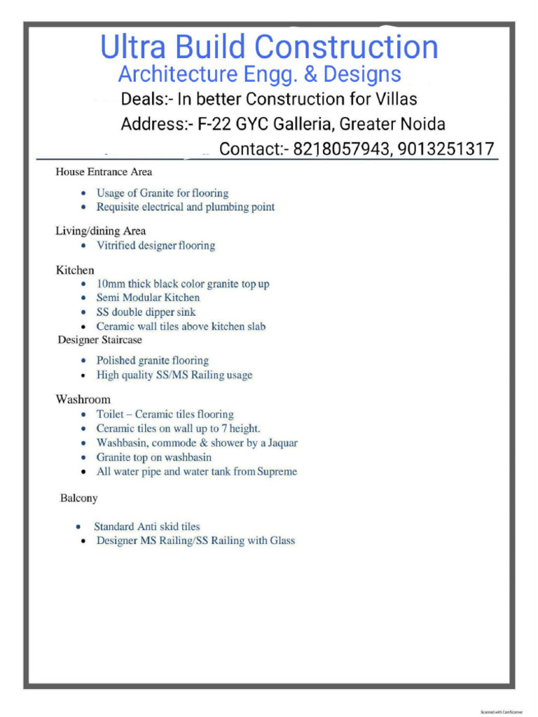 UBC Finishing Quotation | PDF