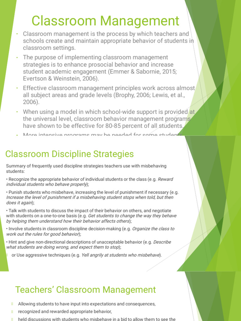 2) Classroom Management | PDF | Classroom Management | Psychological ...