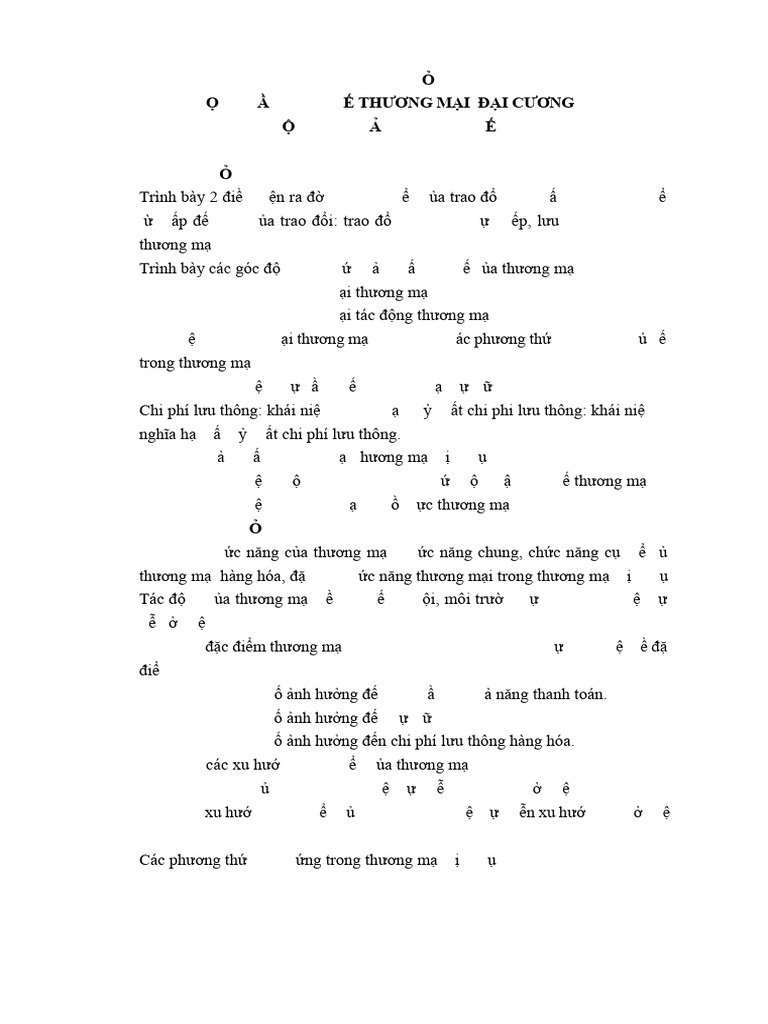 BMF1 - NH Câu Hỏi Ôn Tập Thi HP KTTMĐC - NH2022-2023 - CQ | PDF