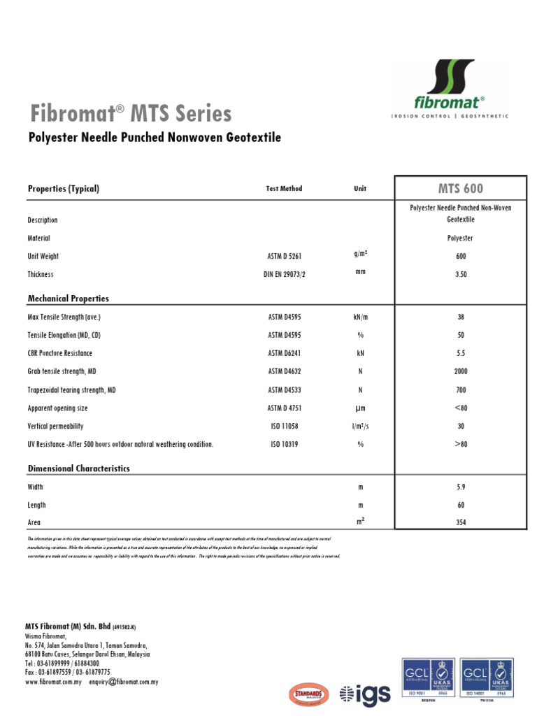 MTS 600 (SIZE 5.9X60M) | PDF | Building Engineering | Mechanical Engineering