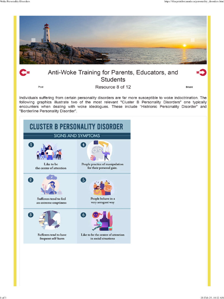 Woke Personality Disorders | PDF