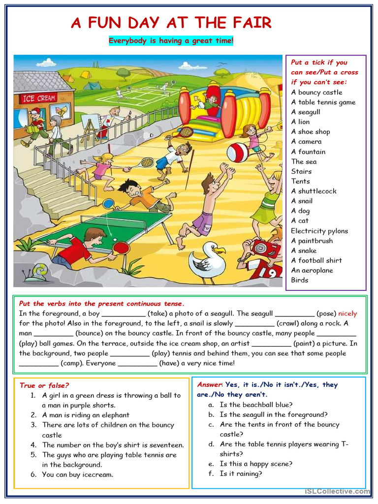 Picture Description Exercise | PDF