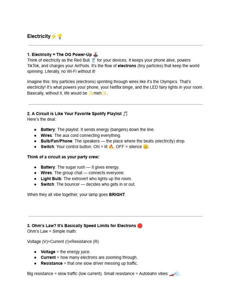 Understanding Electricity Basics | PDF | Electricity | Series And Parallel Circuits